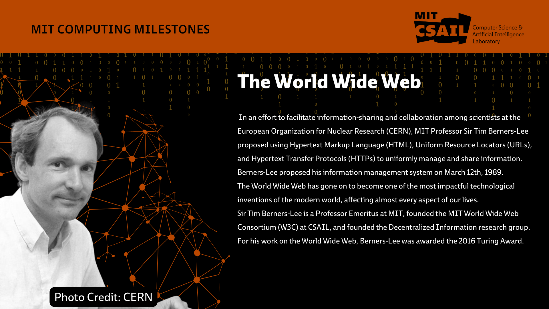 MIT Computing Milestones | CSAIL Alliances